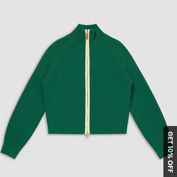 Commense | Sweaters | Commense Two Way Zip Contrast Trim Cardigan ...